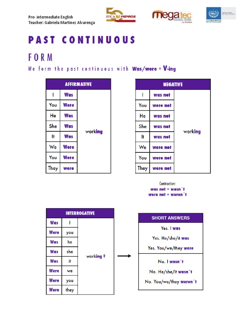 Past Continuous Vs SImple Past Guide | PDF