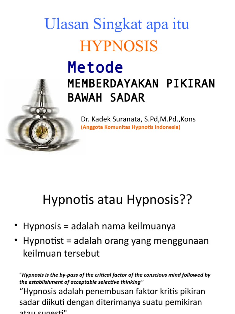 Slide Dasar Hynosis | PDF