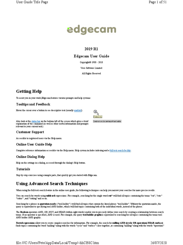 Edgecam Getting Started | PDF | Menu (Computing) | Icon (Computing)