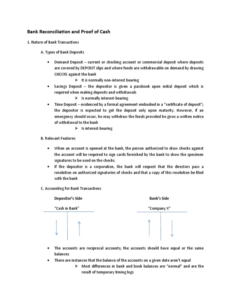 1.2 Bank Reconciliation and Proof of Cash | PDF