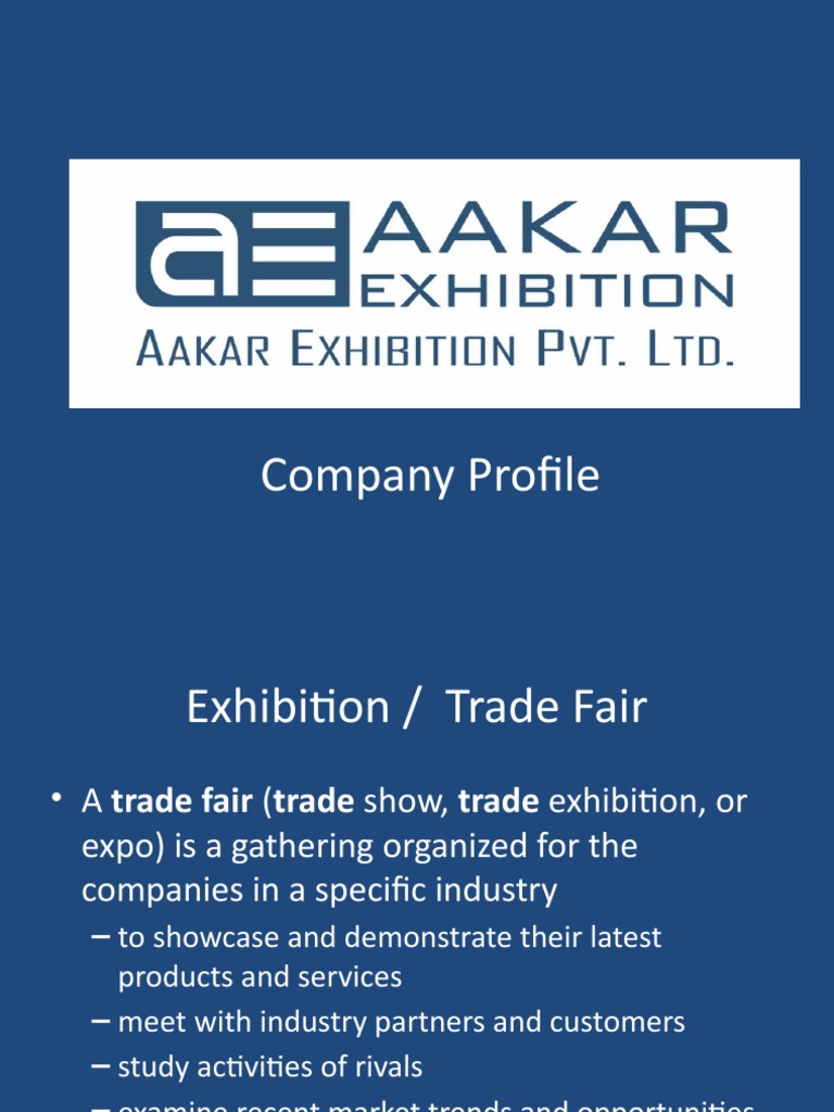 Company Profile - Aakar Exhibition | PDF | Gujarat | Trade
