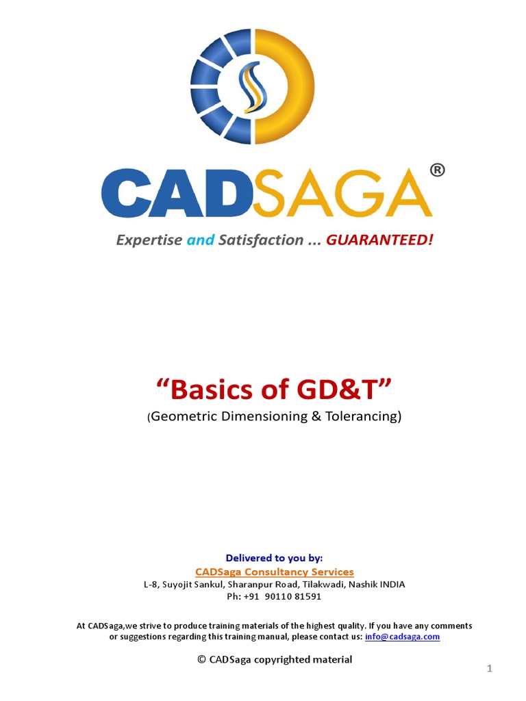 Basics of GD&T Manual - 2 Day | PDF | Engineering Tolerance | Geometry
