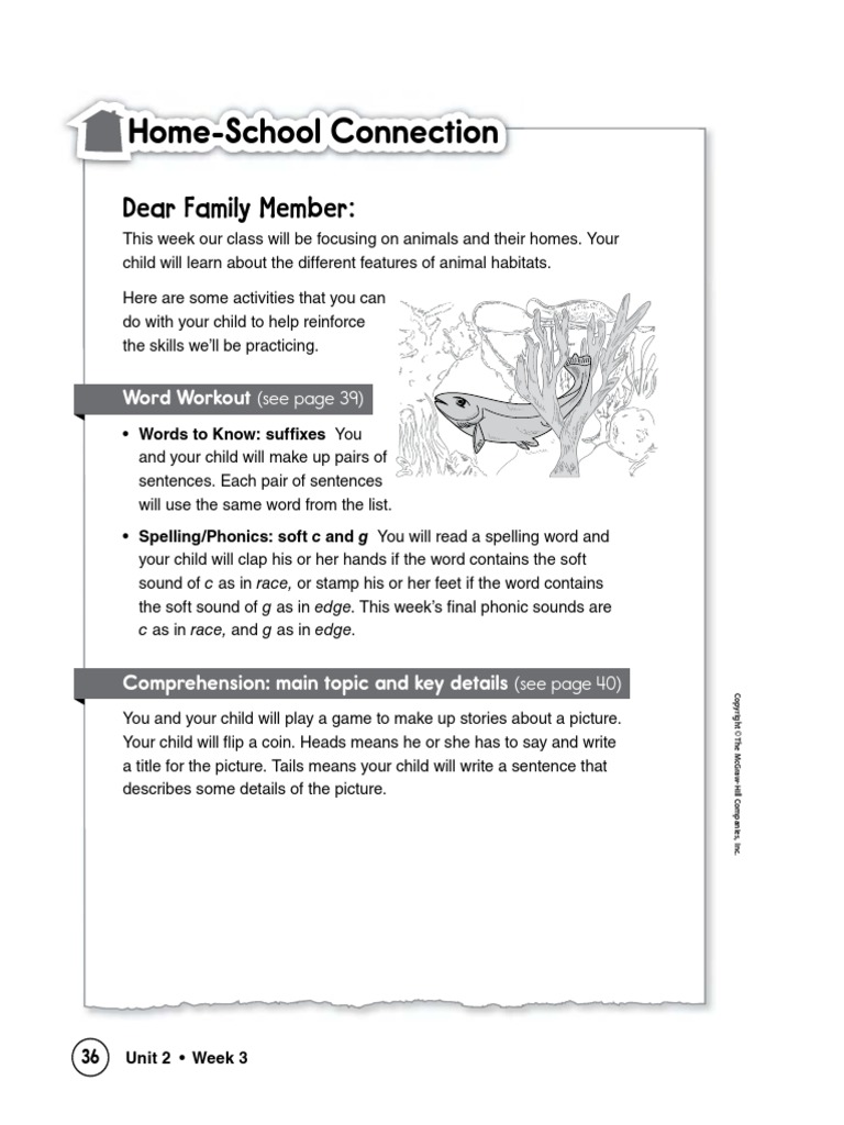 Home-School Connection Home-School Connection: Dear Family Member | PDF