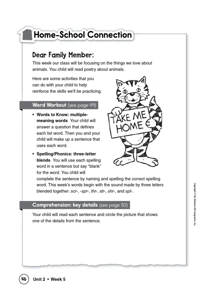 Home-School Connection Home-School Connection: Dear Family Member | PDF ...