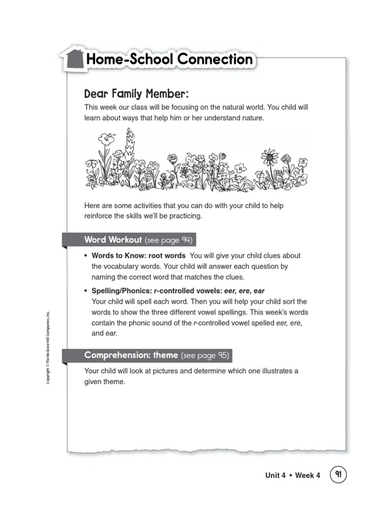Home-School Connection Home-School Connection: Dear Family Member ...