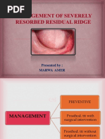 Residual Ridge Resorption | PDF | Bone | Dentures