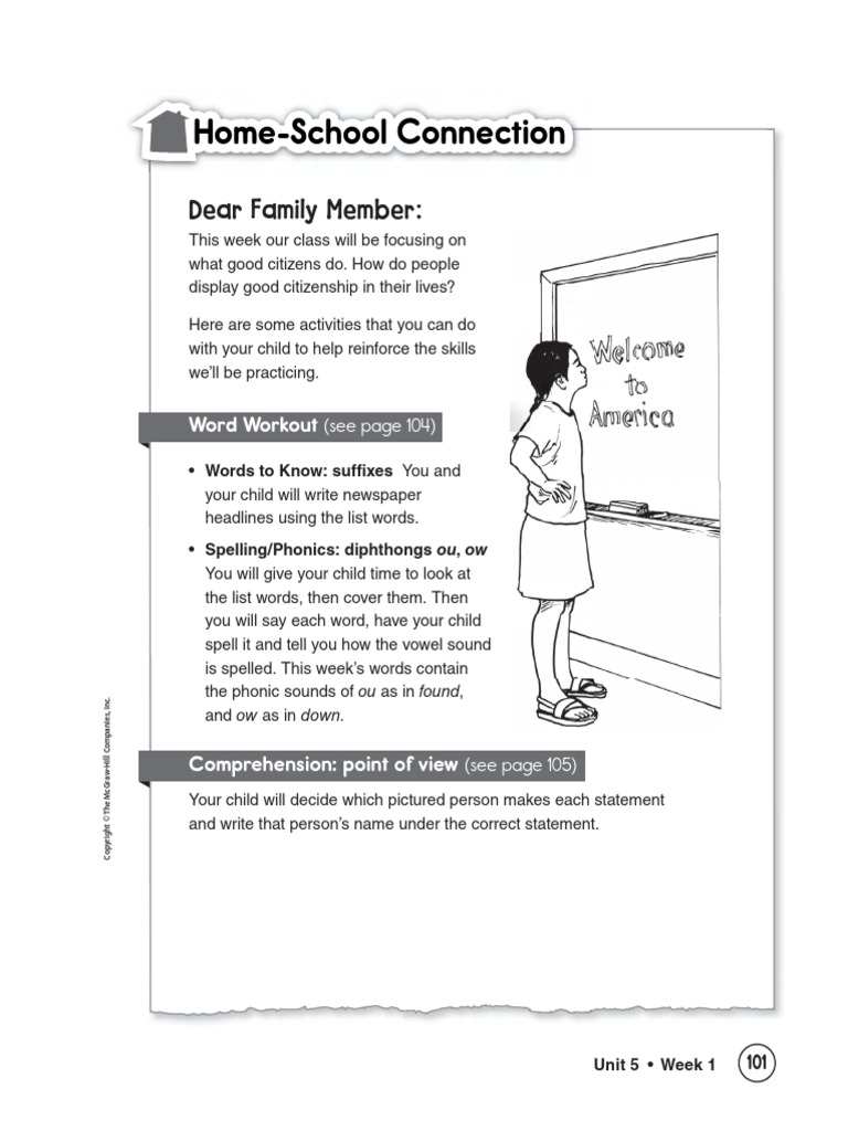 Home-School Connection Home-School Connection: Dear Family Member | PDF