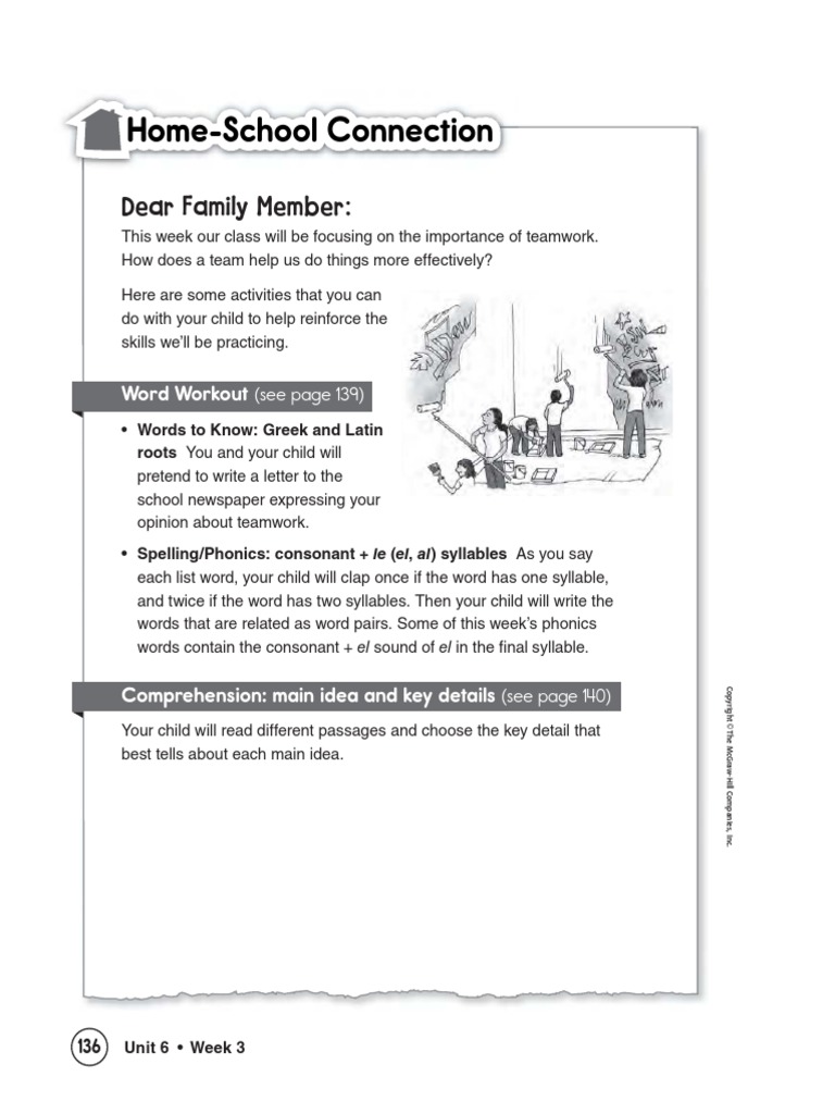 Home-School Connection Home-School Connection: Dear Family Member | PDF ...