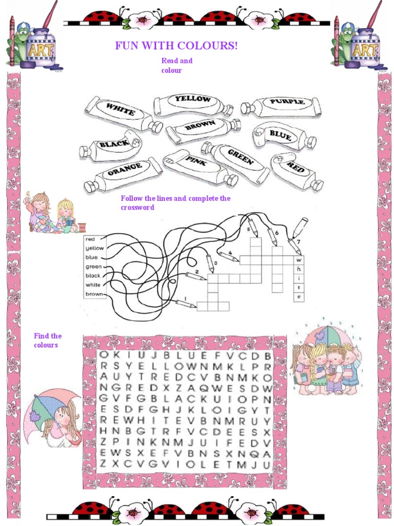 Colors Actividades Crucigrama | PDF