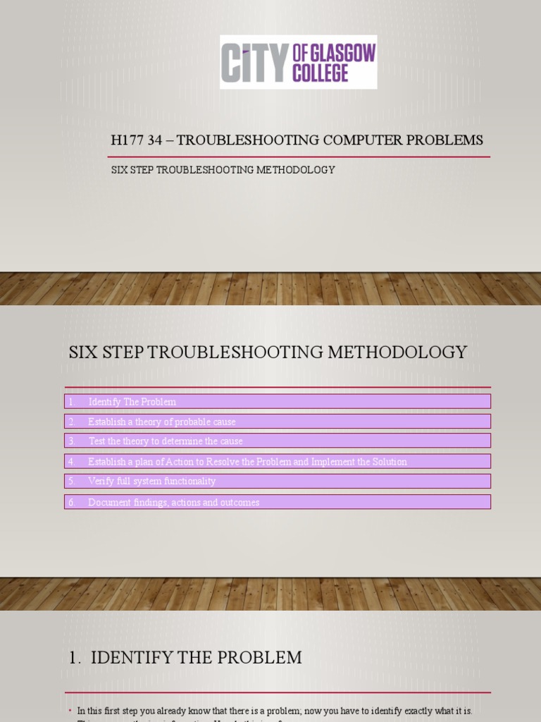 Section 2 - Six Step Troubleshooting Methodology | PDF | Troubleshooting | Computing