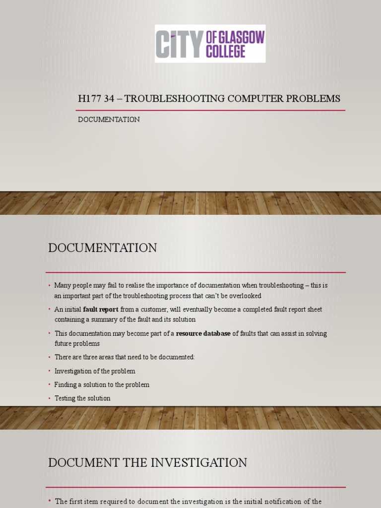 Document Computer Troubleshooting Pdf Troubleshooting Documentation