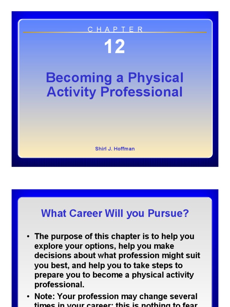 Guide to Becoming a Physical Activity Professional | PDF | Profession ...