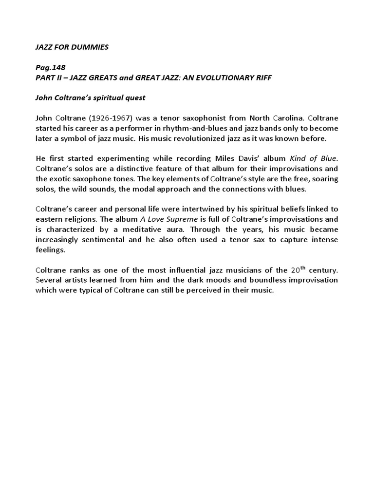John Coltrane PDF | PDF