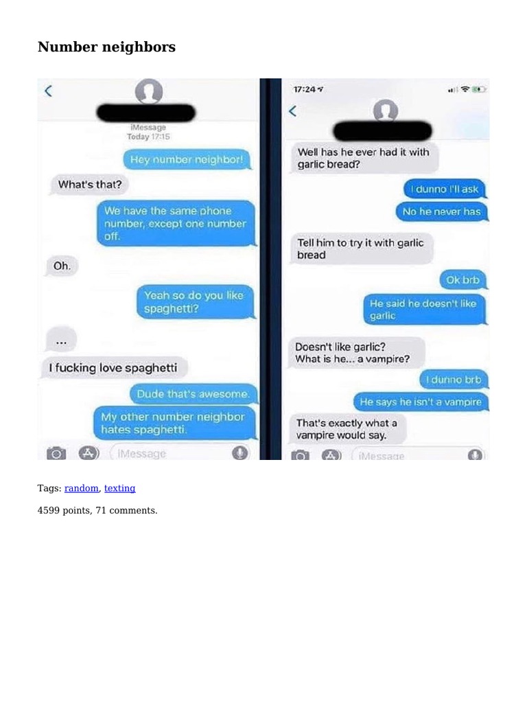 Number Neighbors | PDF