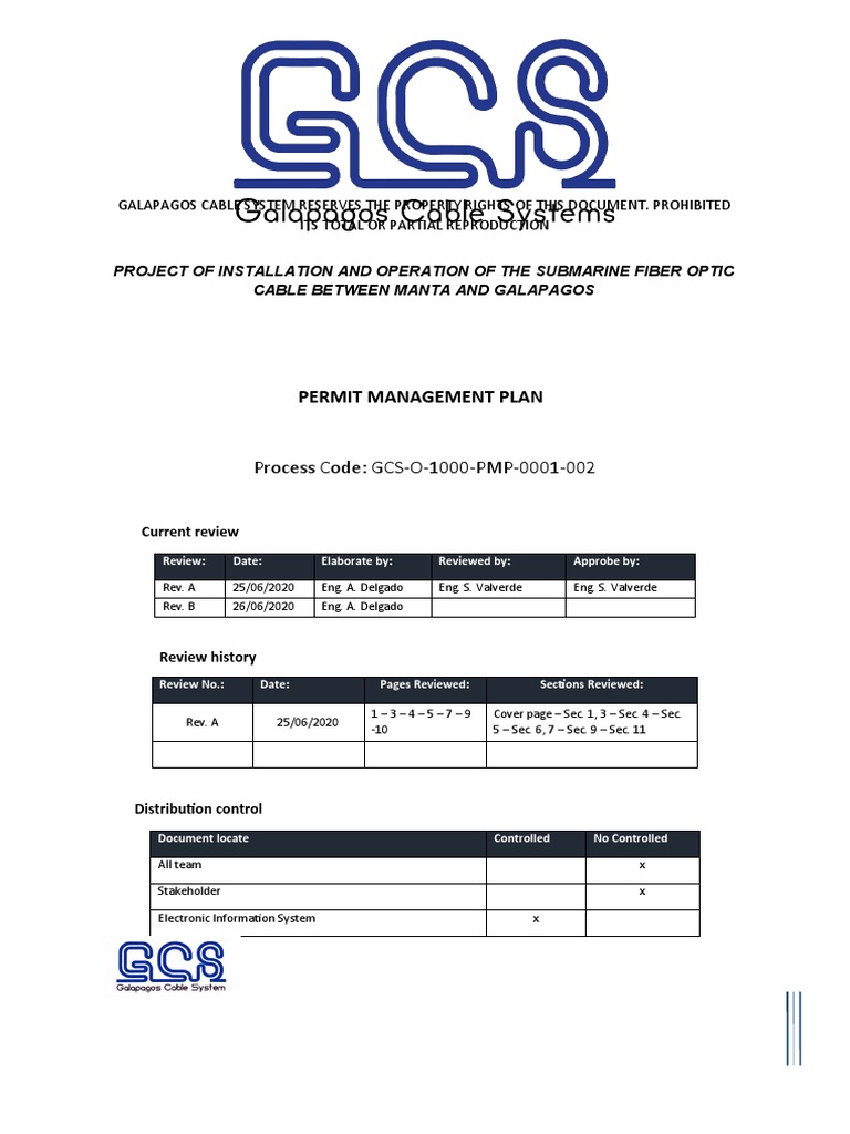 Permit Management Plan Rev 002 | PDF | Travel Visa | Scuba Diving