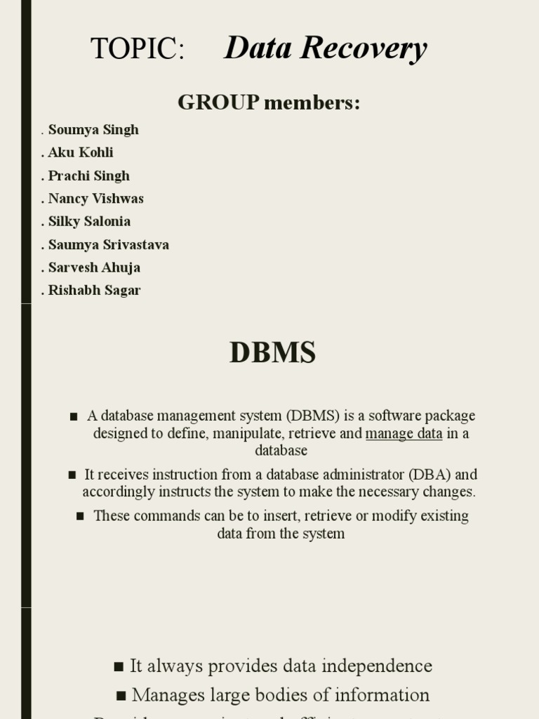 Data Recovery Techniques | PDF | Database Transaction | Acid