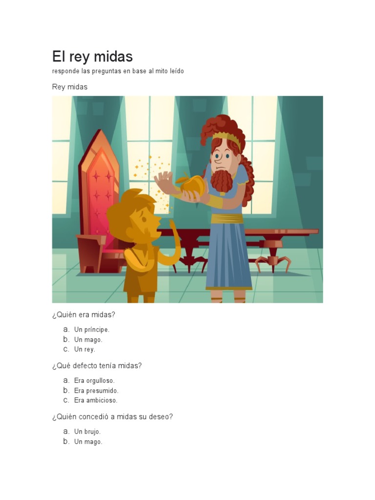 Actividad El Rey Midas | PDF | Historia | Clásicos