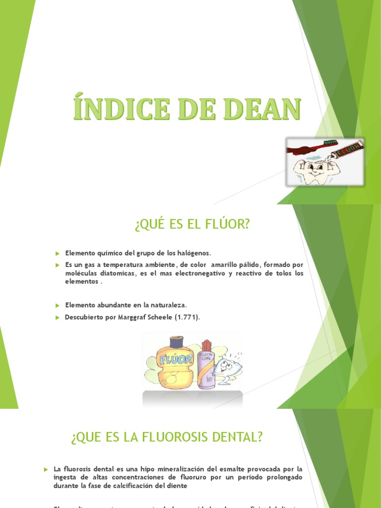 Índice de Dean y Fluorosis Dental | PDF | Salud y bienestar