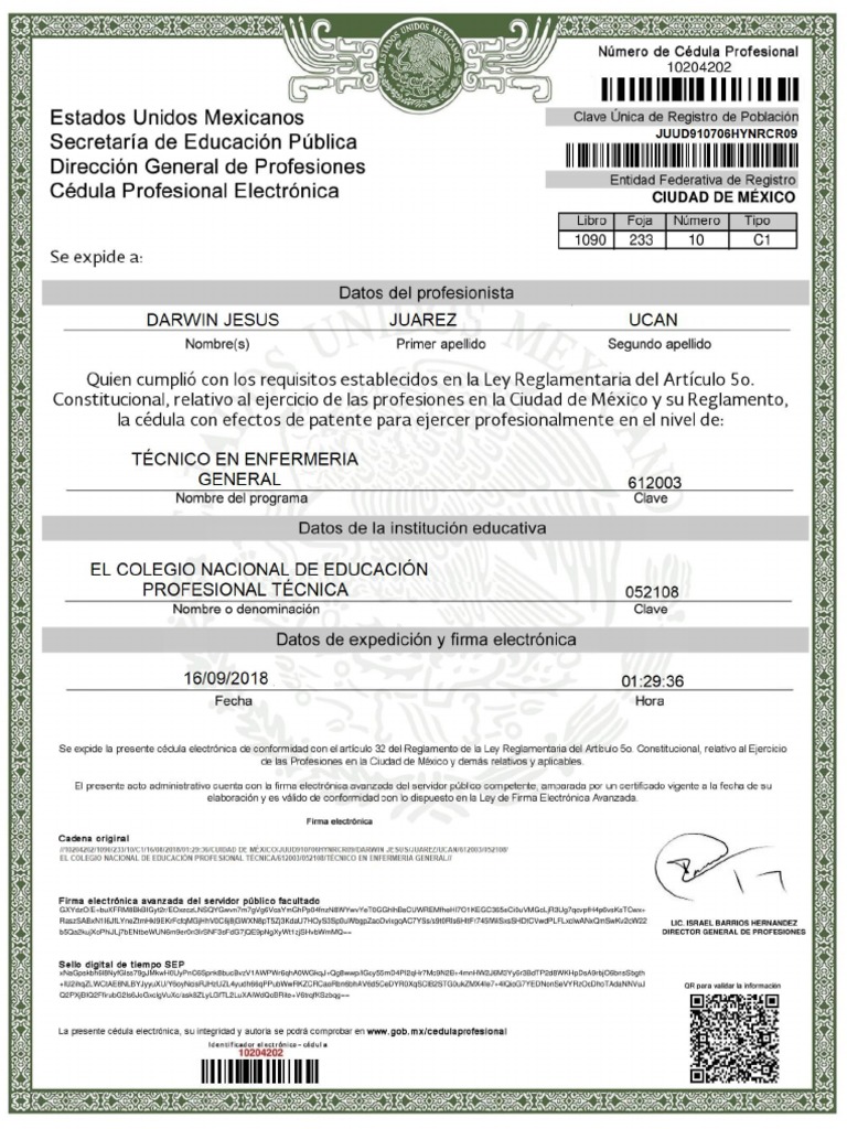 Cedula Electronica | PDF