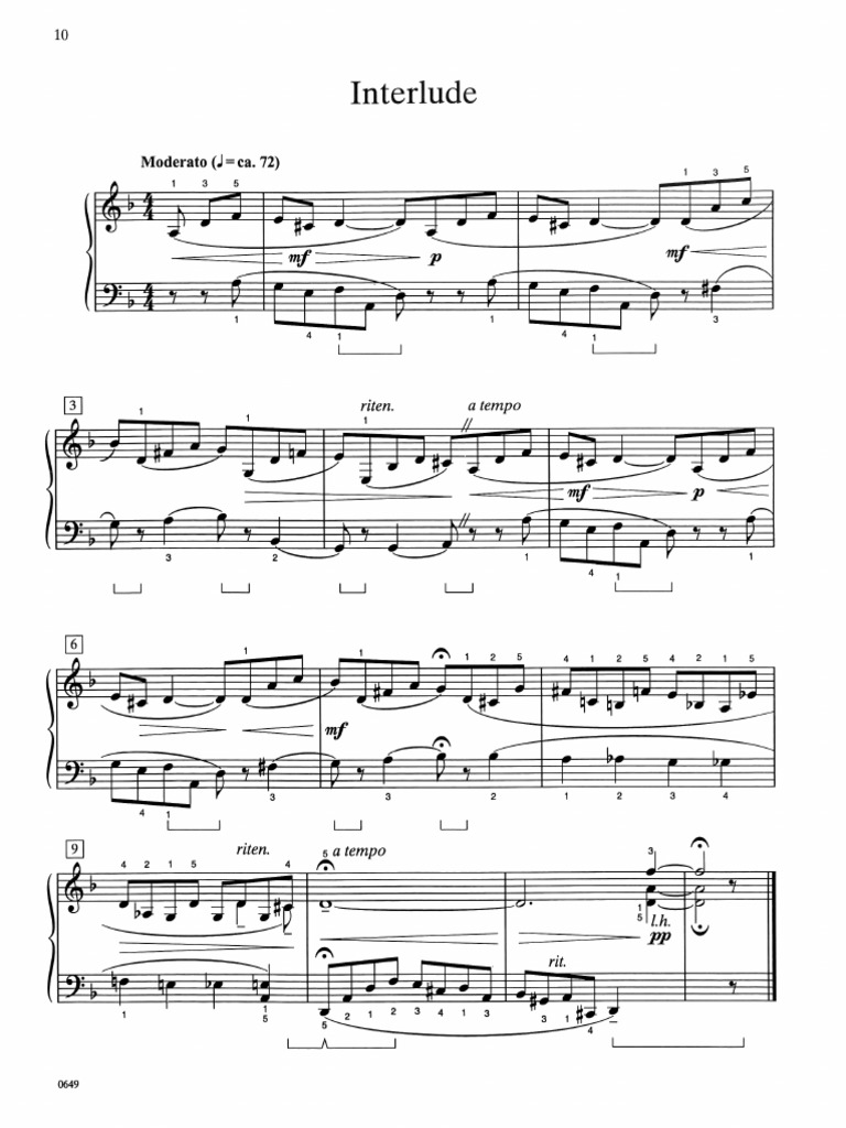 William Gillock - Interlude | PDF