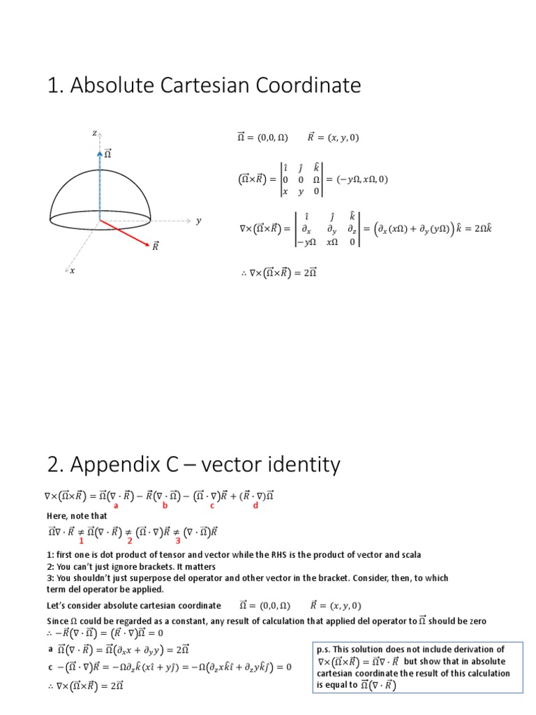 Absolute Cartesian Coordinate | PDF