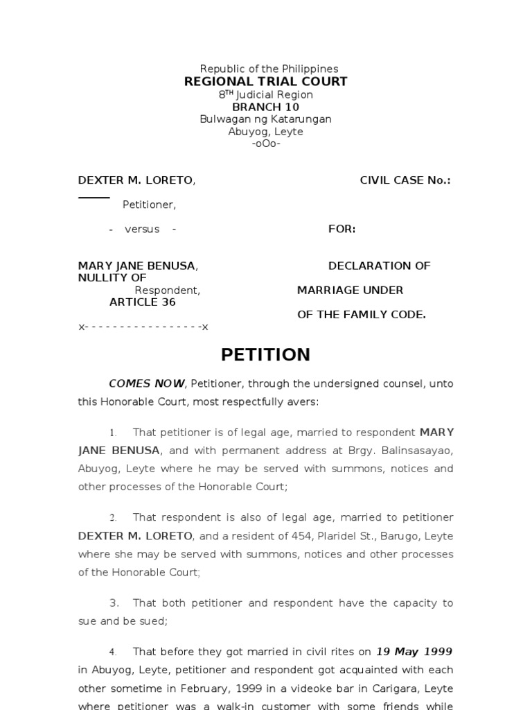 declaration of nullity of marriage | Marriage | Interpersonal Relationships