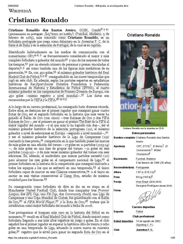 Cristiano Ronaldo | PDF | Liga de Campeones de la UEFA | la Liga