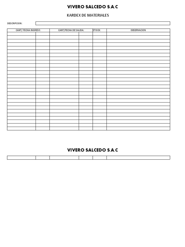 KARDEX | PDF