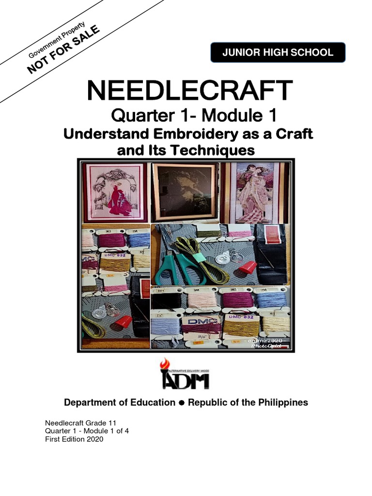 Needlecraft 9 Q1 Module 1 PDF | PDF | Embroidery | Yarn