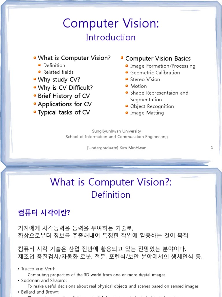 CV 110121 Introduction | PDF | Computer Vision | 3 D Computer Graphics