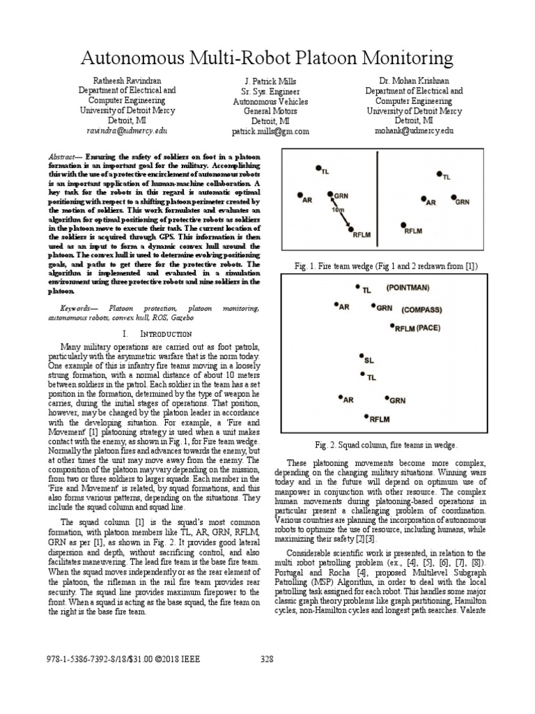 Autonomous Multi-Robot Platoon Monitoring | PDF | Simulation | Robot Autonomous Multi-Robot Platoon Monitoring | PDF | Simulation | Robot
