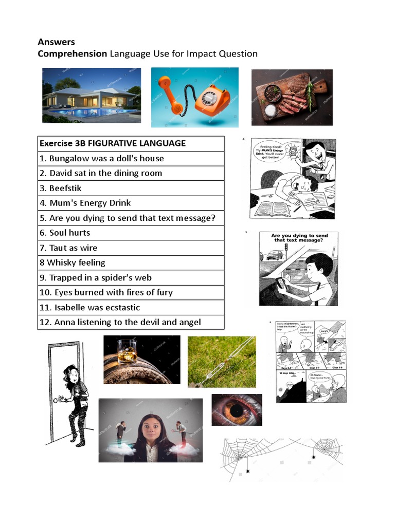 2.8 - Figurative Language Answers Exercise 3B PDF | PDF