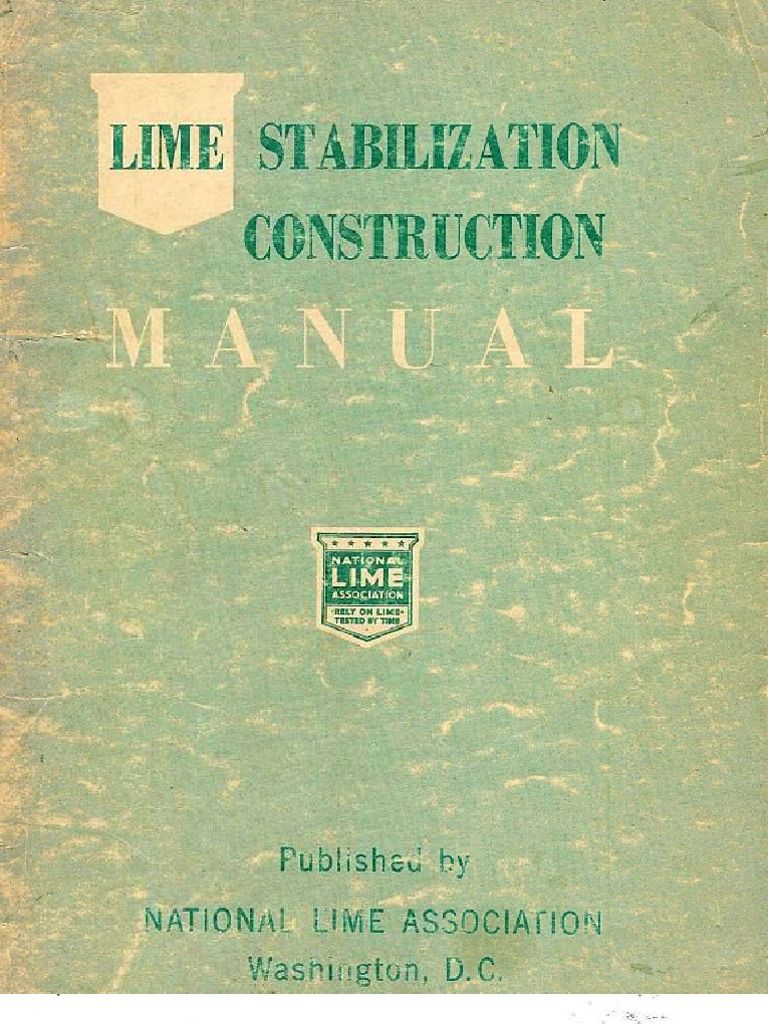 Lime Stabilization Manual | PDF