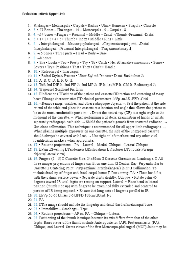 Forearm Evaluation Criteria | PDF | Hand | Elbow