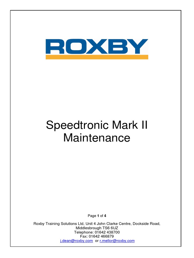 Speedtronic Mark II Control Systems Maintenance Course Overview | PDF ...