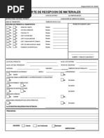 Formato de Hoja de Recepción de Mercancía | PDF