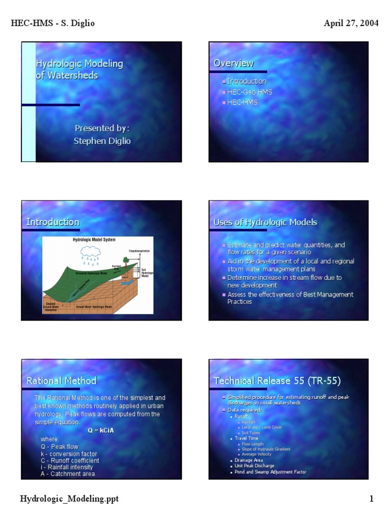 HEC-HMS Hydrologic Modeling Overview | PDF | Drainage Basin | Discharge ...