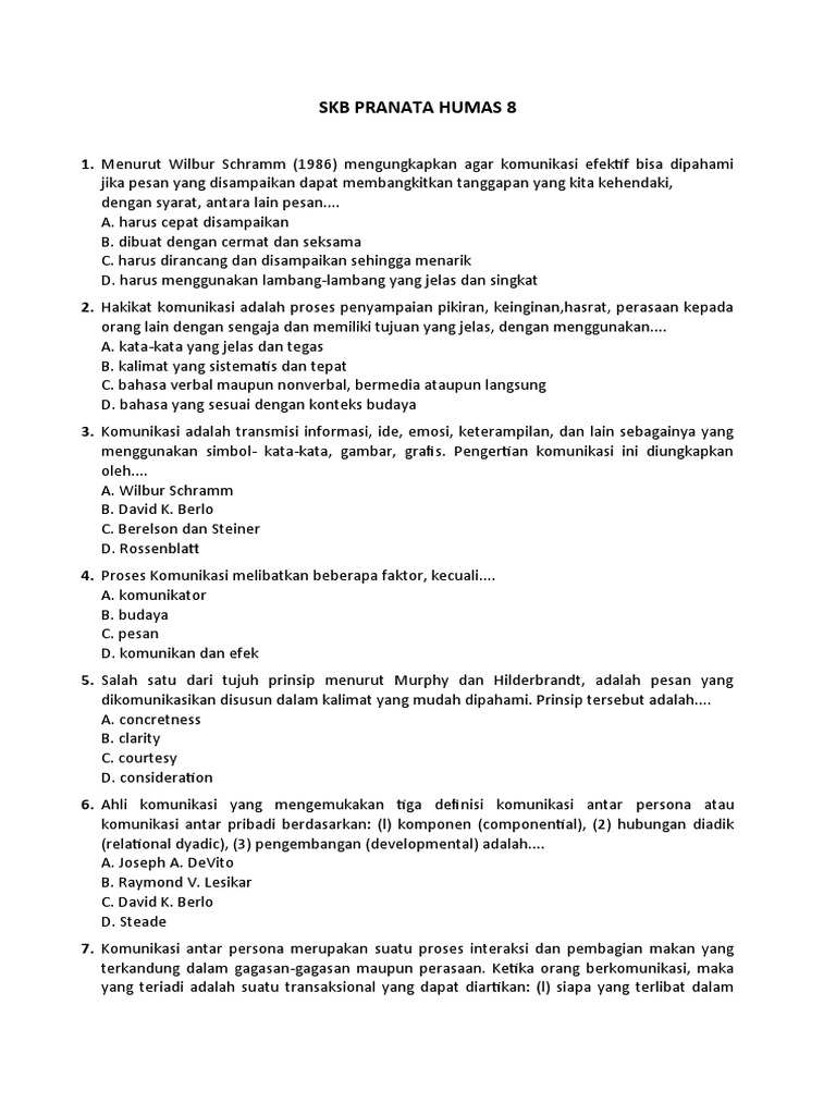 Pranata Humas 8 | PDF