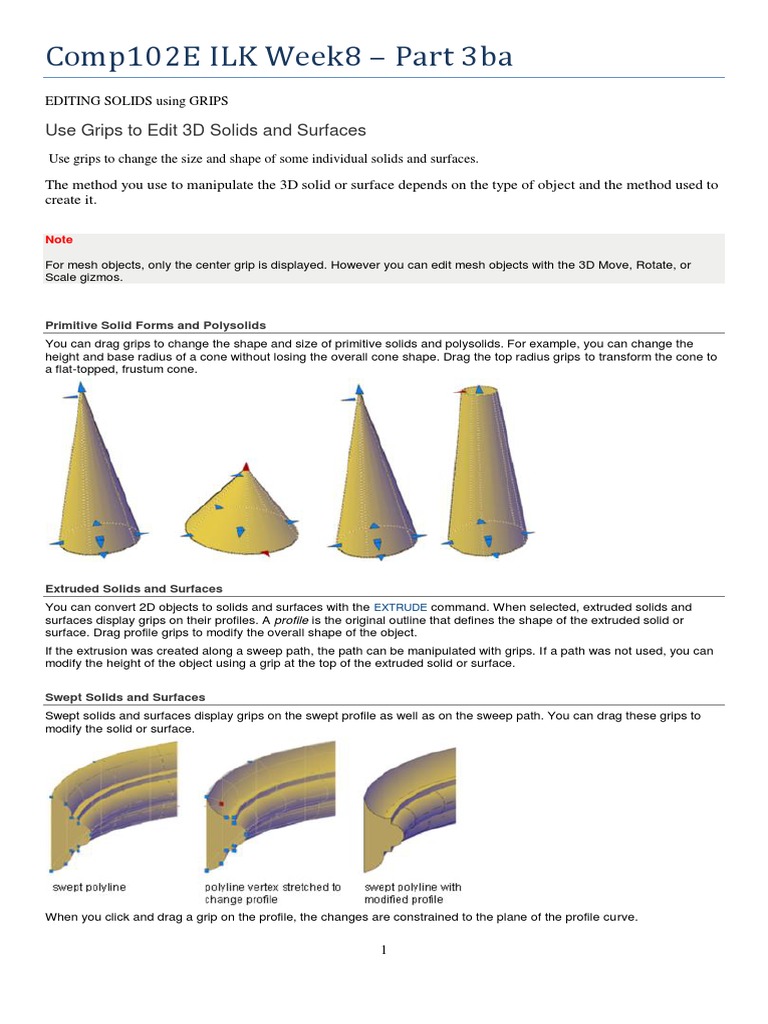 CAD Week 7-8 Part 3ba | PDF | Extrusion | Cartesian Coordinate System
