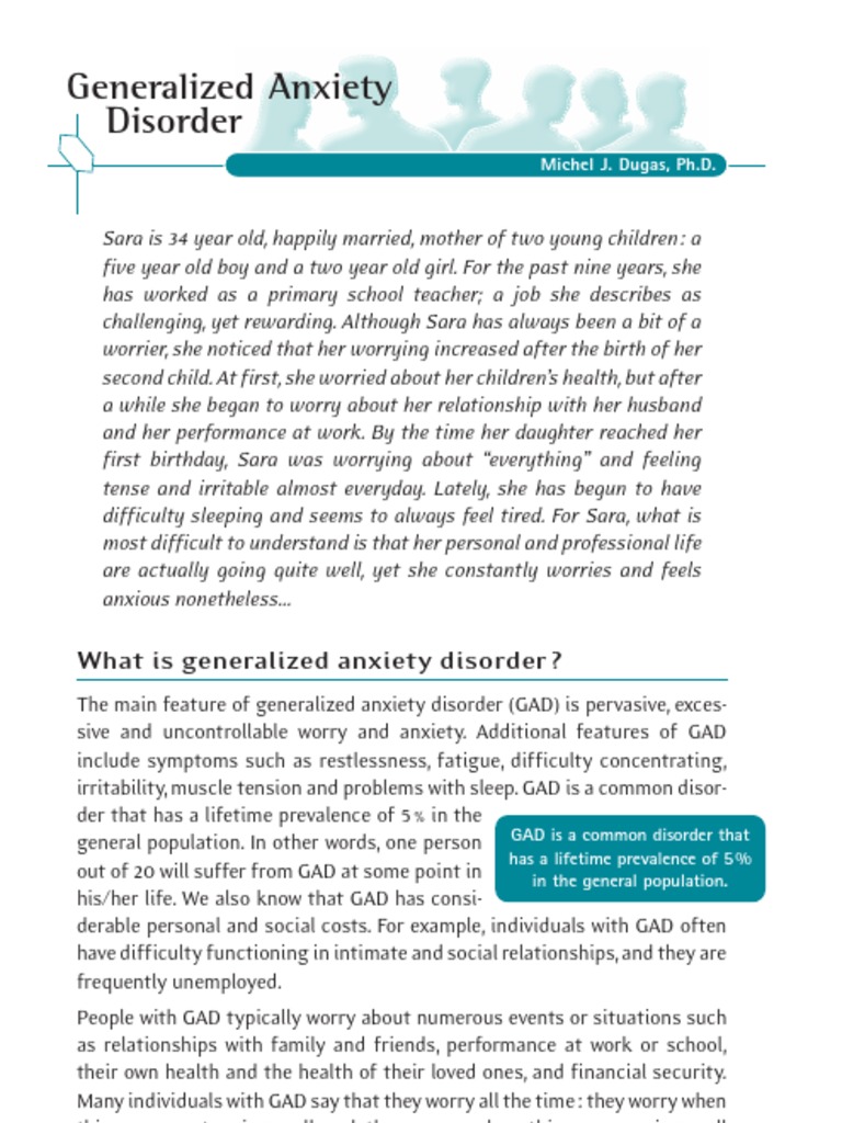 Generalized Anxiety Disorder Generalized Anxiety Disorder | PDF ...