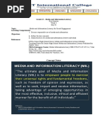 MIL - Module 1 - Lesson 1 and 2 | PDF | Media (Communication) | Massive ...