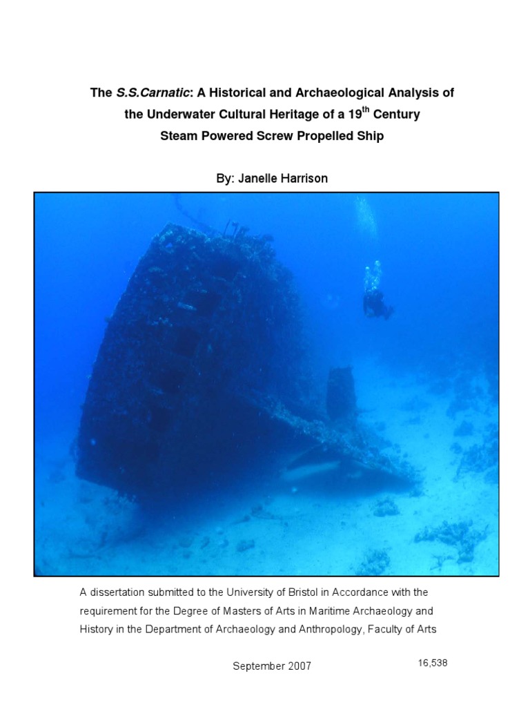 SS Carnatic: An Archaeological and Historical Analysis of A 19th ...