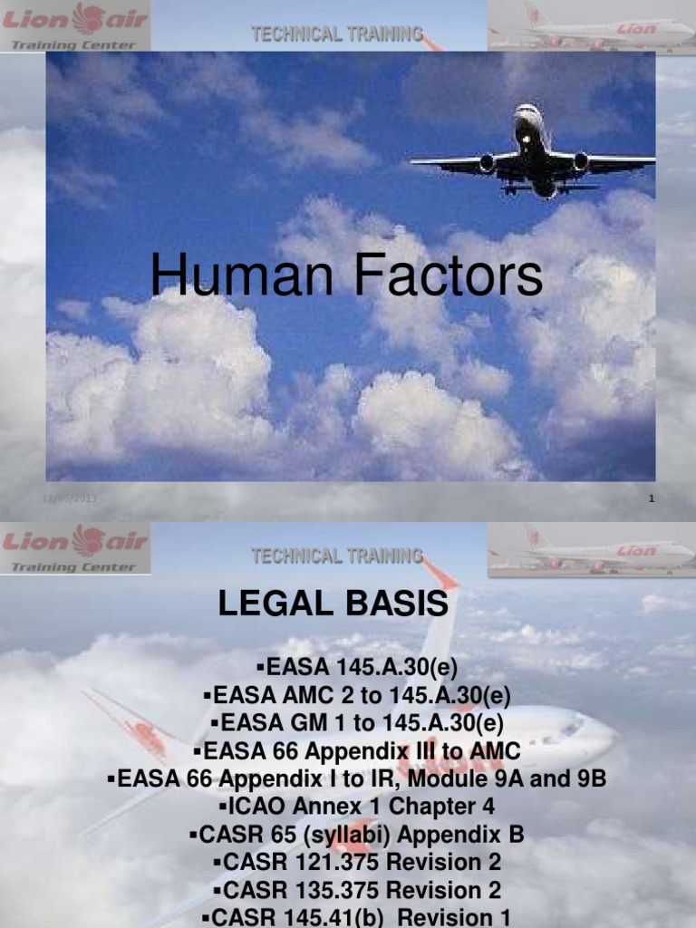 Day1-Pagi-HUMAN-FACTORS - PRESENTATION-EASA-VERSION-CORRECTION PDF ...
