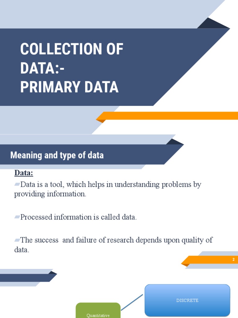 Collection of DATA:-Primary Data | PDF | Data | Questionnaire
