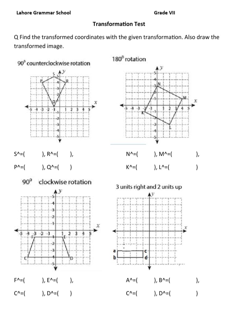 Transformation Test | PDF