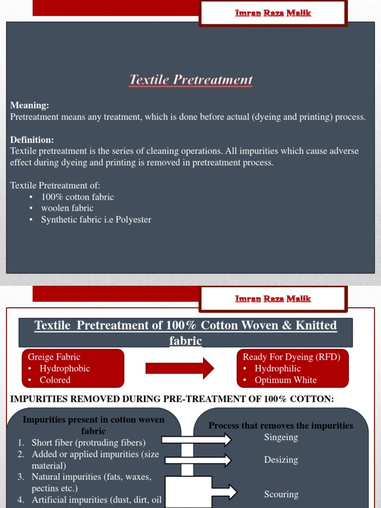 Textile Pretreatment | PDF | Textiles | Sodium Hydroxide