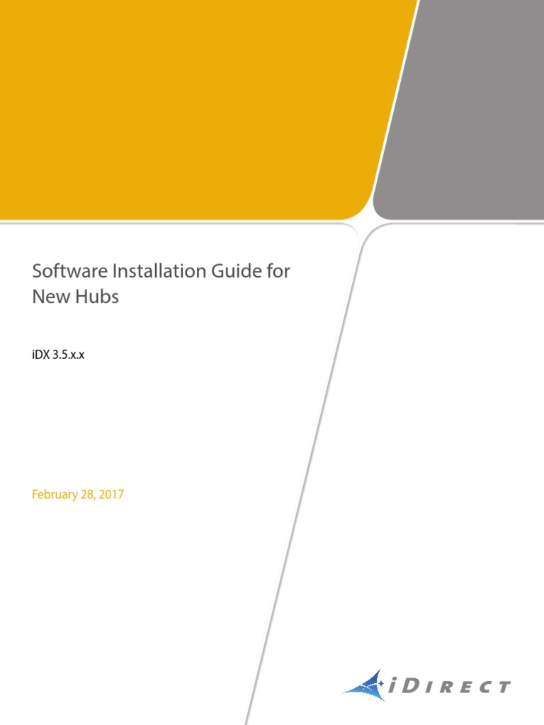Software Installation Guide For New Hubs: iDX 3.5.x.x | PDF | Secure ...