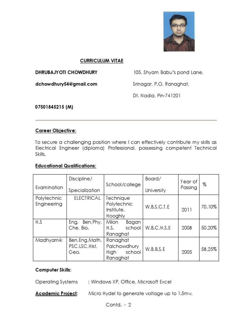 Dhruba CV | PDF | Apprenticeship