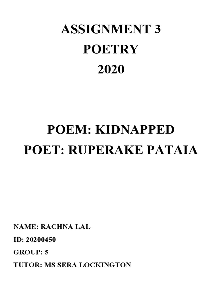 LLCF11 Assignment 3 (Poem) | PDF | Poetry | Value (Ethics)