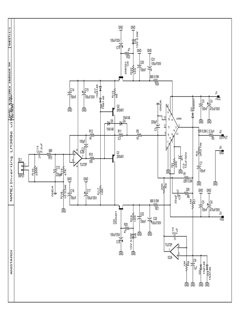 Inverting LM3886 With Buffer | PDF | Nature